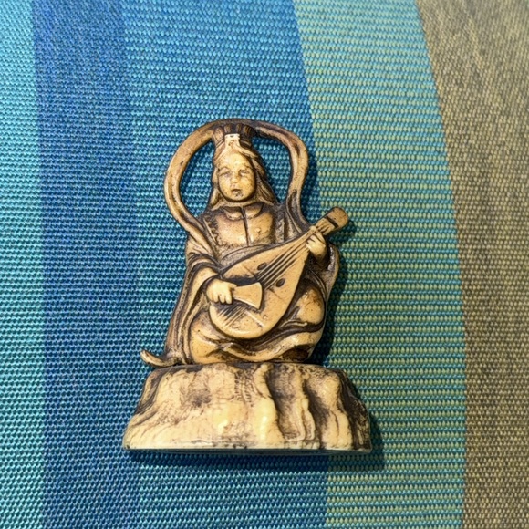 Source Unknown | Art | Chinese Vintage Bakelite Figurine Geisha Playing ...